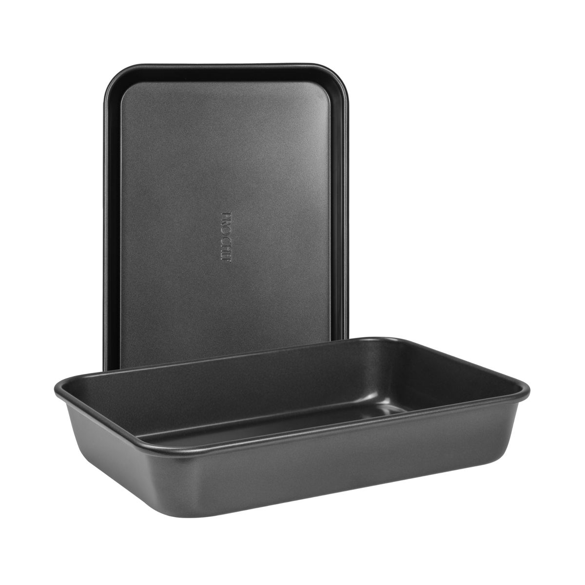 Medium 2-Piece Roasting Tin & Oven Tray Set, Non-Stick – ProChef